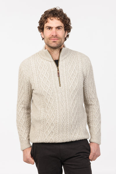 Arran Half Zip Sweater - Wool Online Australia | Melbourne CBD – Danny ...
