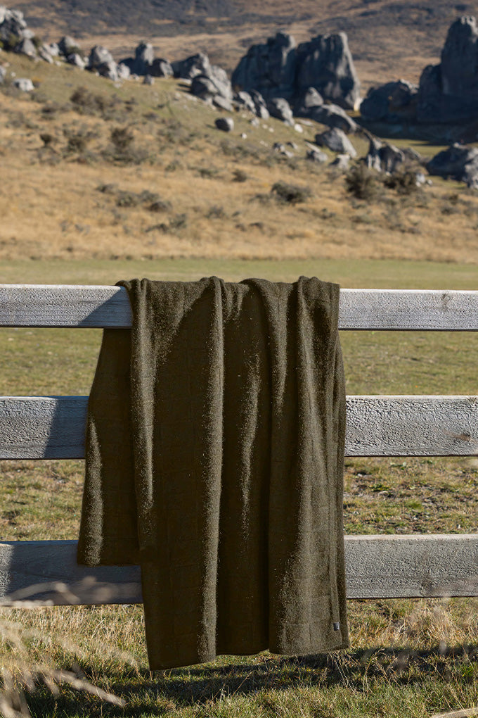 Possum Merino Queen Throw - Kauri - Wool Online Australia | Melbourne ...